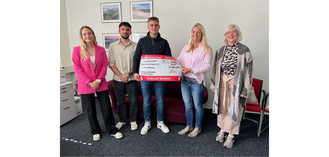Auszubildende spenden an den Mayener Hospizverein | Stadtverwaltung Mayen